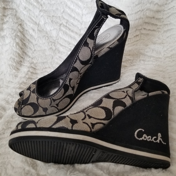 Coach | Shoes | Coach Logo Wedges | Poshmark